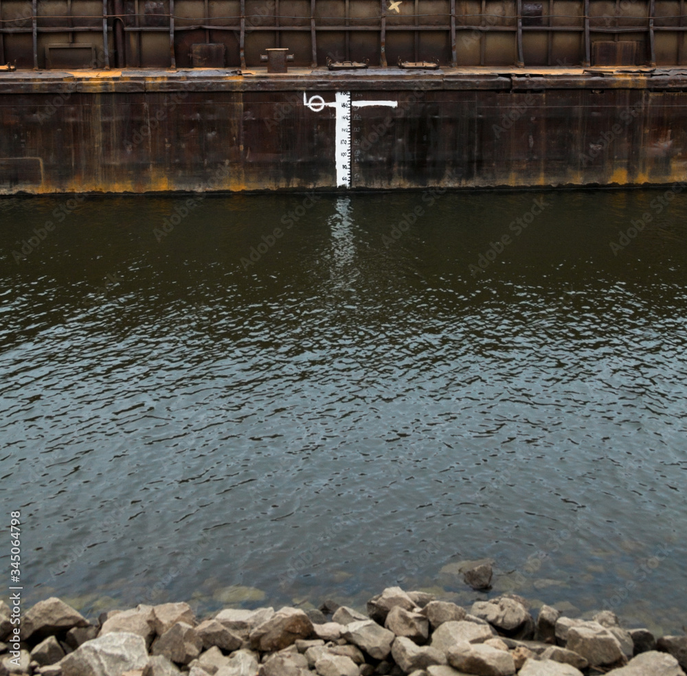 Load line marks and lines on a ship. Stock Photo | Adobe Stock