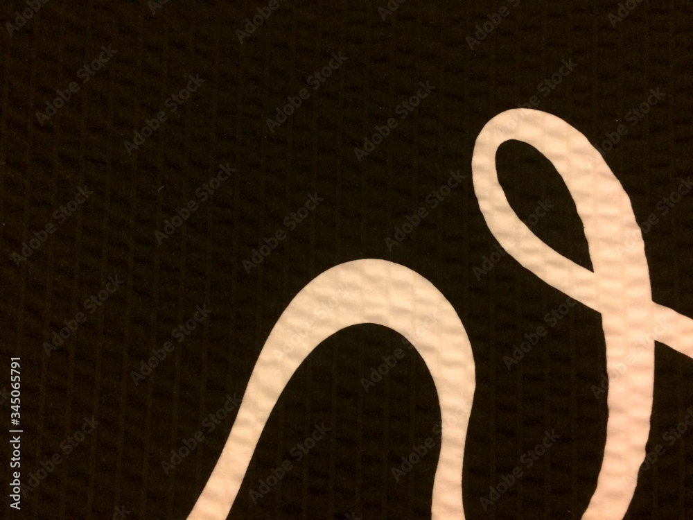 Curved graphic white gold squiggly line on black background Stock Photo ...