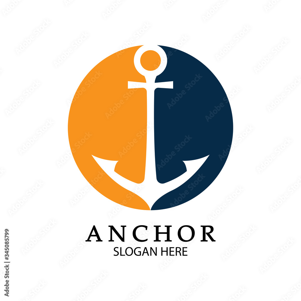 Anchor Logo Design Vector. Symbol of maritime icon or ocean business ...
