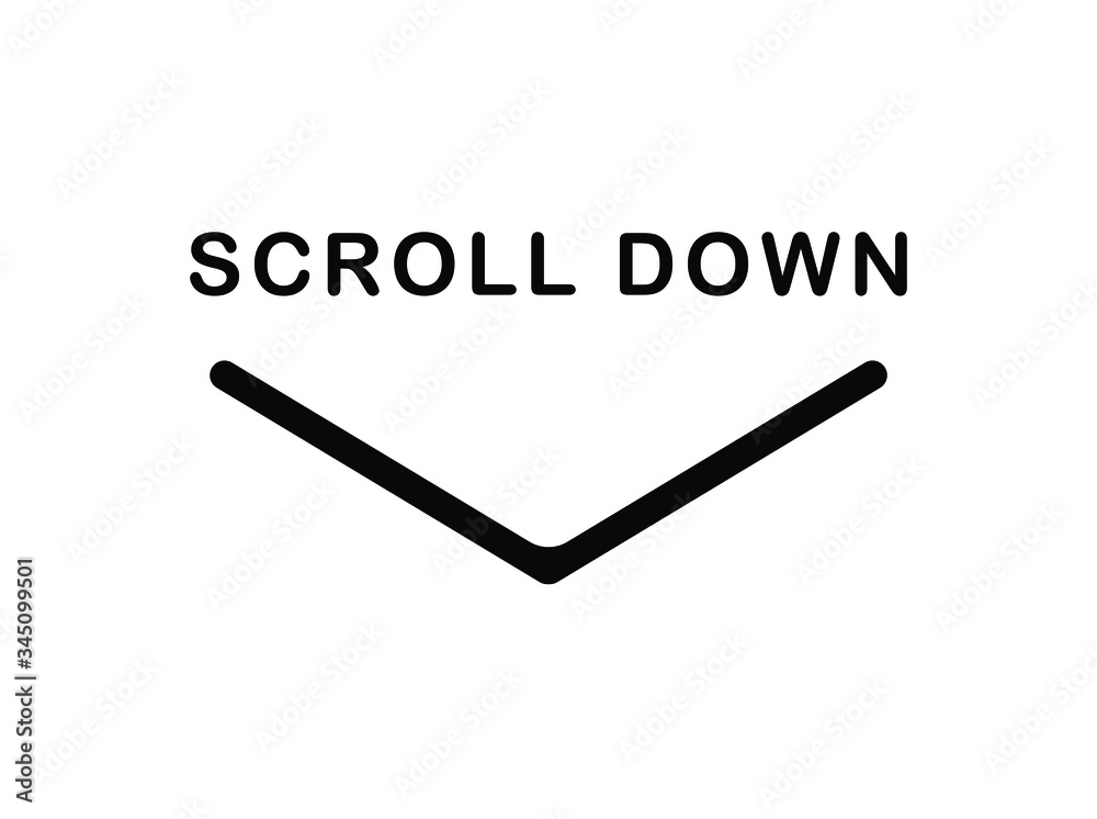 Scroll Down Icon Shape Scrolling Mouse Symbol For Web Or App Design