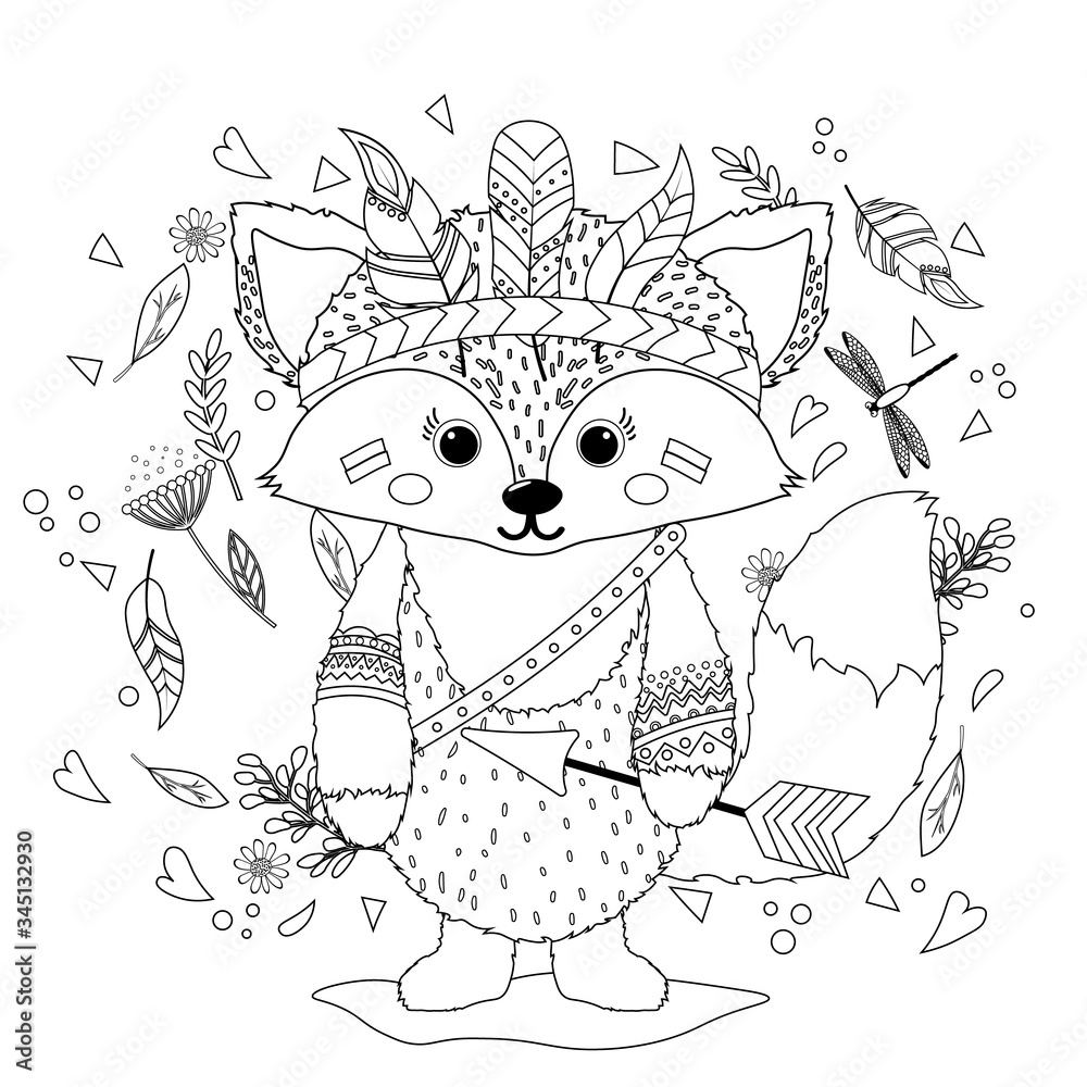 Indian Hat Coloring Pages