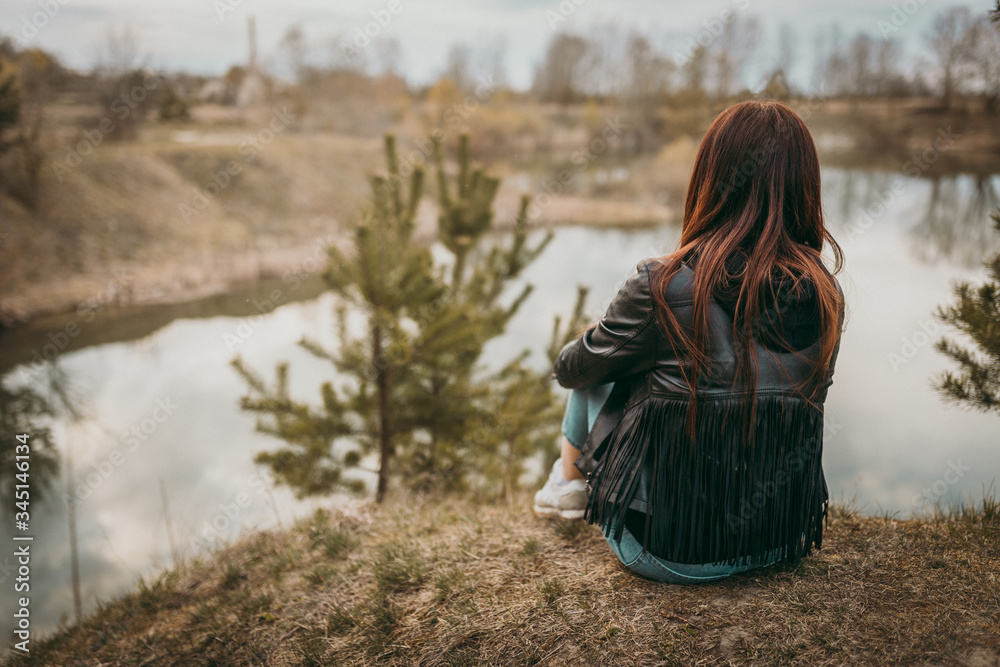 Girl Looking Back Sad