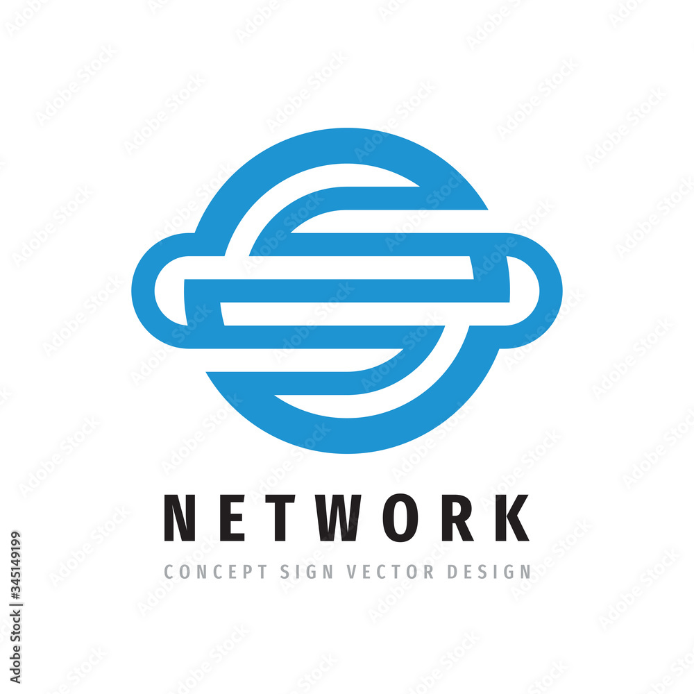 Network communication vector logo concept design. Abstract shape sphere ...