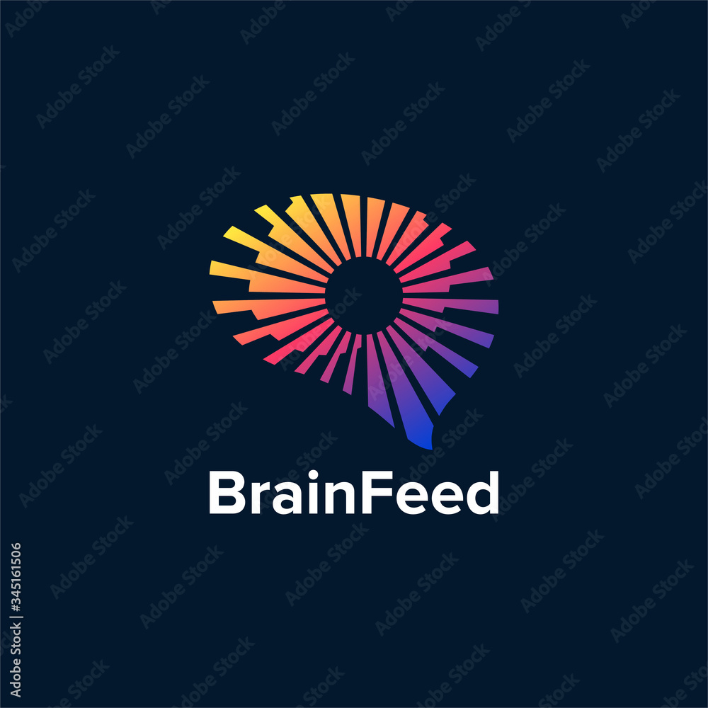 Brain technology logo template, brain connection logo vector icon ...
