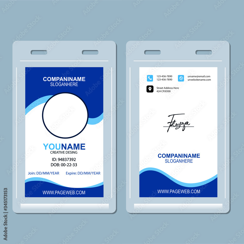 Template credencial Stock Vector | Adobe Stock