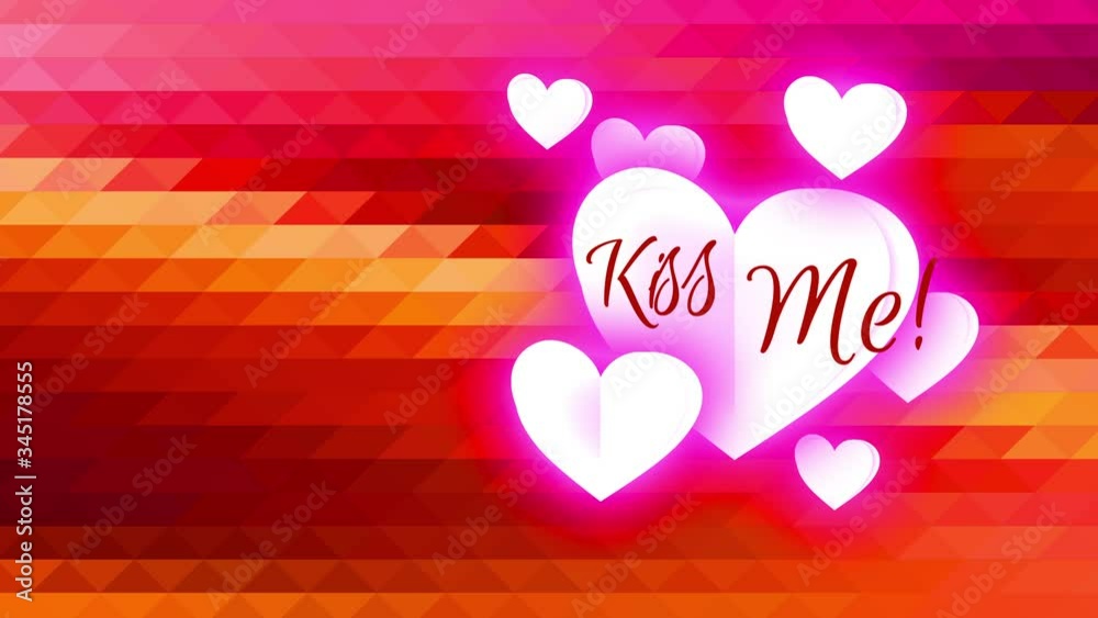 love card design with heart shape cardboard spread and kiss me written ...