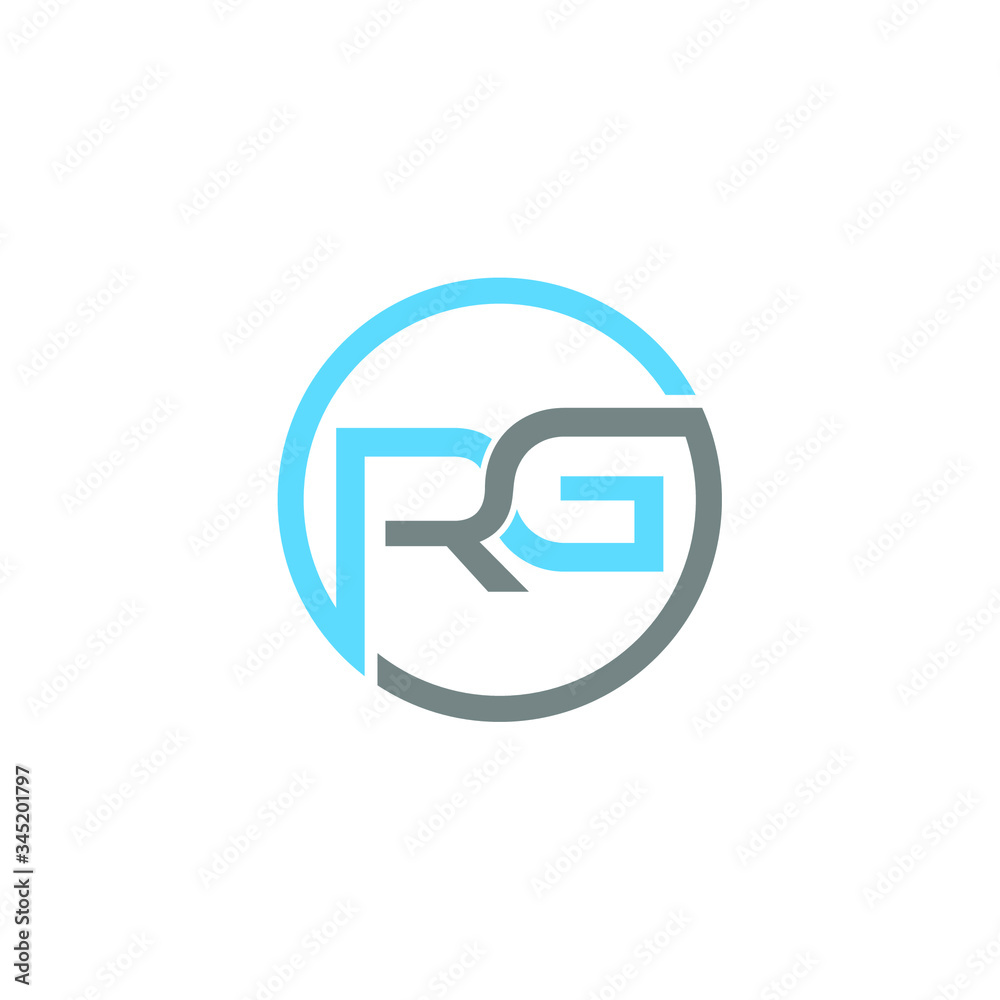 rg letter original monogram logo design Stock Vector | Adobe Stock