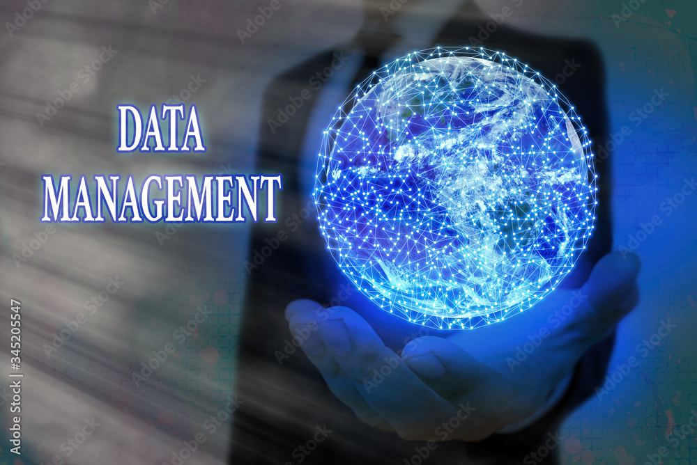 Handwriting text Data Management. Conceptual photo The practice of ...