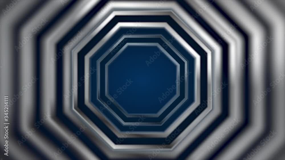 Metallic octagon shapes abstract technology motion background. Seamless ...