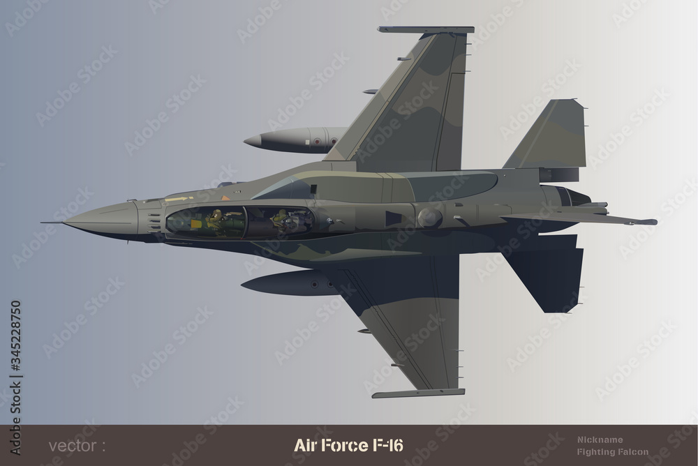 eps Vector image:Air Force F-16 Fighting Falcon Stock Vector | Adobe Stock