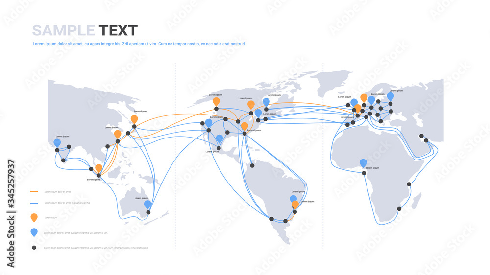 global network cable connections and information transfer system world ...