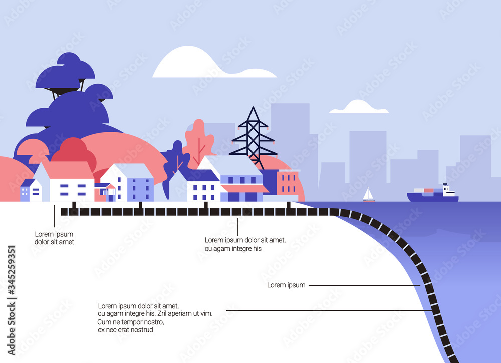 Vetor de schematic cross section underwater subsea optic fibre cable ...