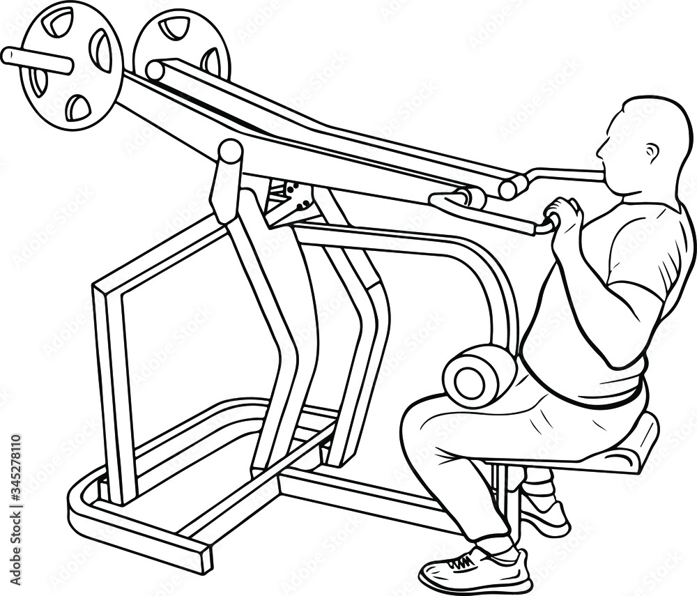 a man performs a Hummer pull exercise or vertical pull in a Hummer in a ...