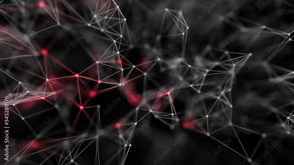 Network connection abstract concept, the spread of the virus through ...