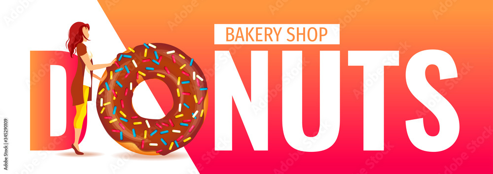 Banner design for Bakery, Donut Shop, Sweet products, Confectionery ...