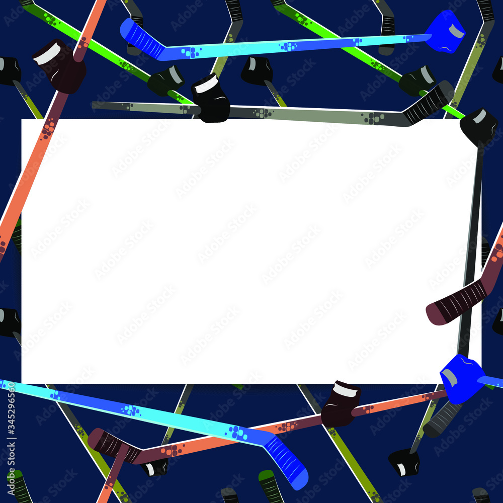 Sports sale flyer template for labels, photos, elements, notes, lists ...