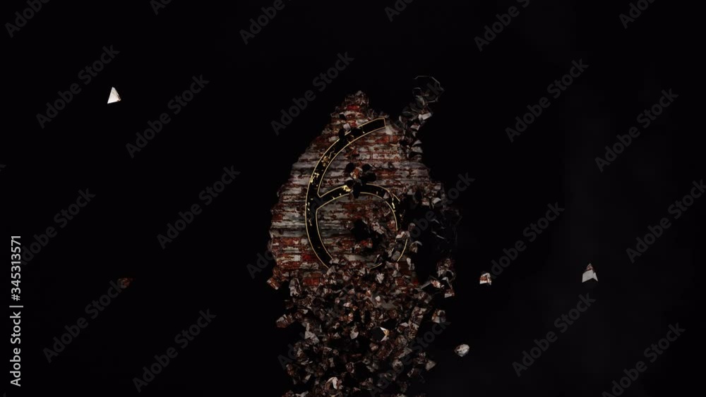 Wall Disruption Countdown video. A timer from 10 to 0. Numbers explode ...