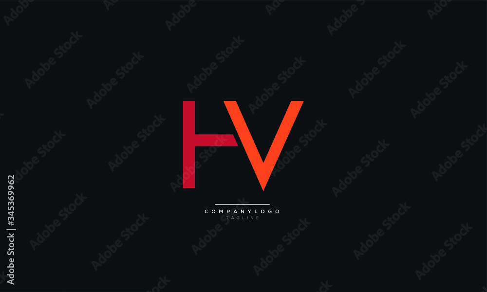 HV Letter Logo Design Icon Vector Symbol Stock Vector | Adobe Stock