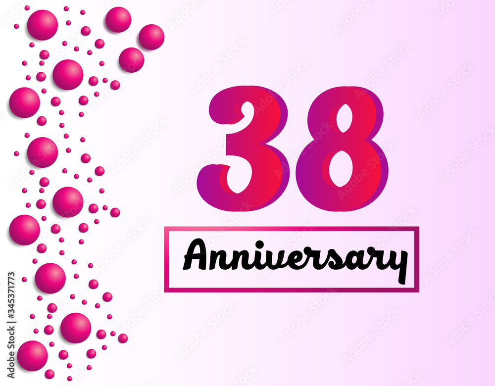 38 years anniversary celebration logo vector template design Stock ...