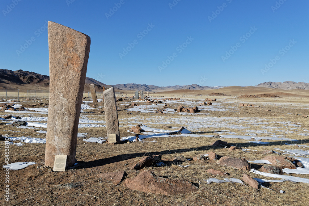 Deer stones are ancient megaliths found in Siberia and Mongolia. The ...