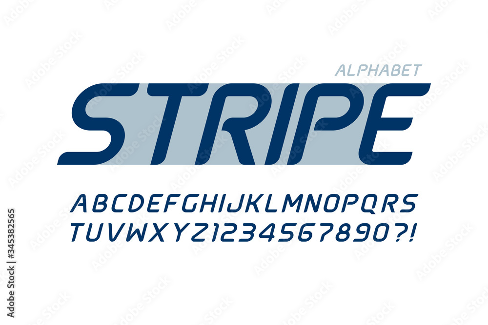 Futuristic alphabet design, typeface, letters and numbers. Stock Vector ...