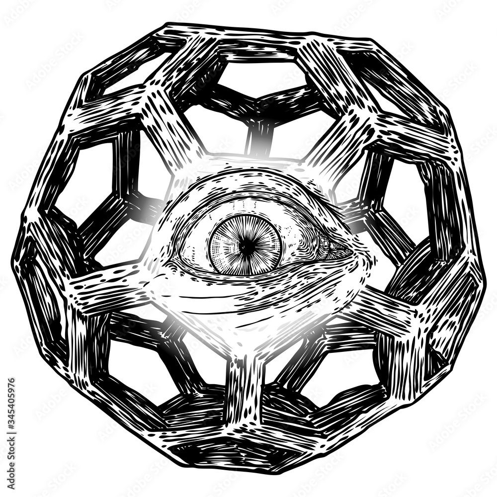 Eye of Providence or All seeing eye. Masonic symbol. New world order ...