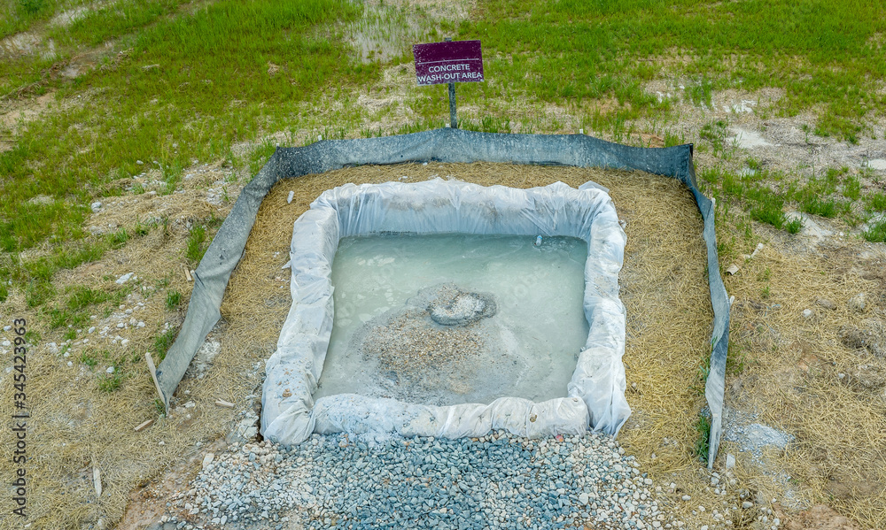 Concrete waste management prevents the discharge of pollutants to ...