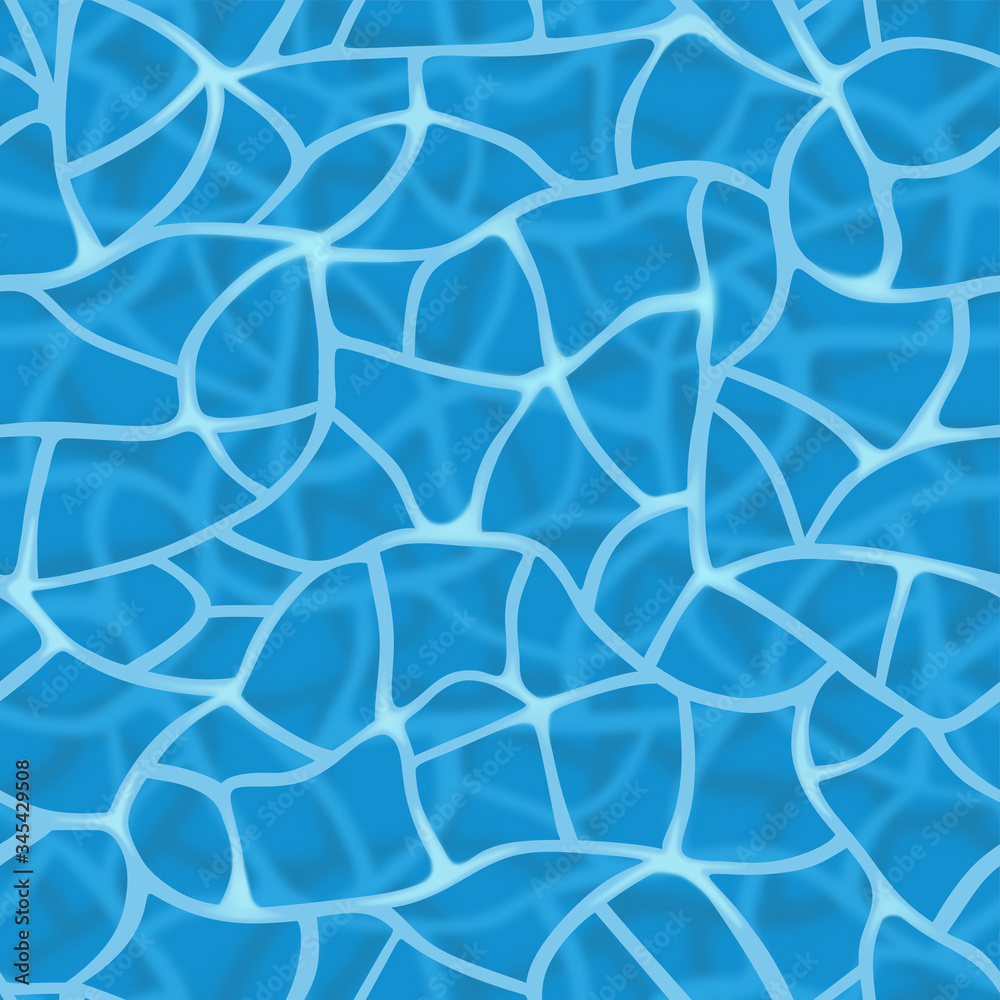 Swimming pool seamless pattern. Water surface texture for summer ...