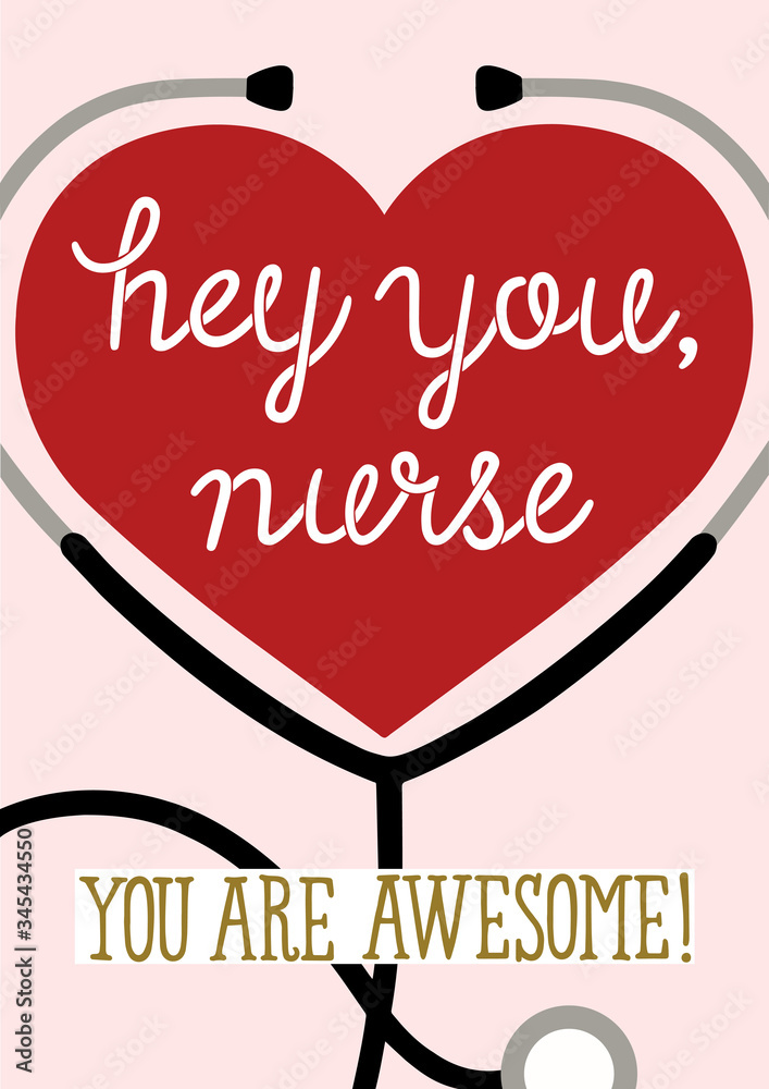 Vetor de International nurse day illustration. Words of appreciation to ...