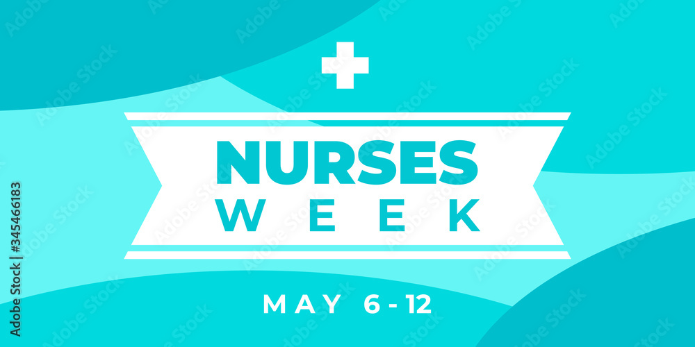 Nurses week. Vector horizontal banner for social media, Insta. National ...