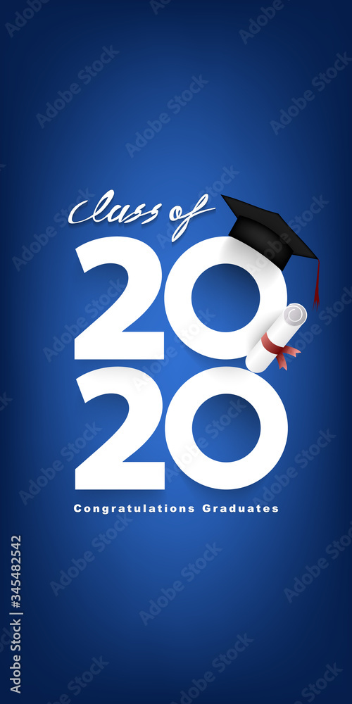 Class of 2020 Vector text for graduation design, congratulation event ...