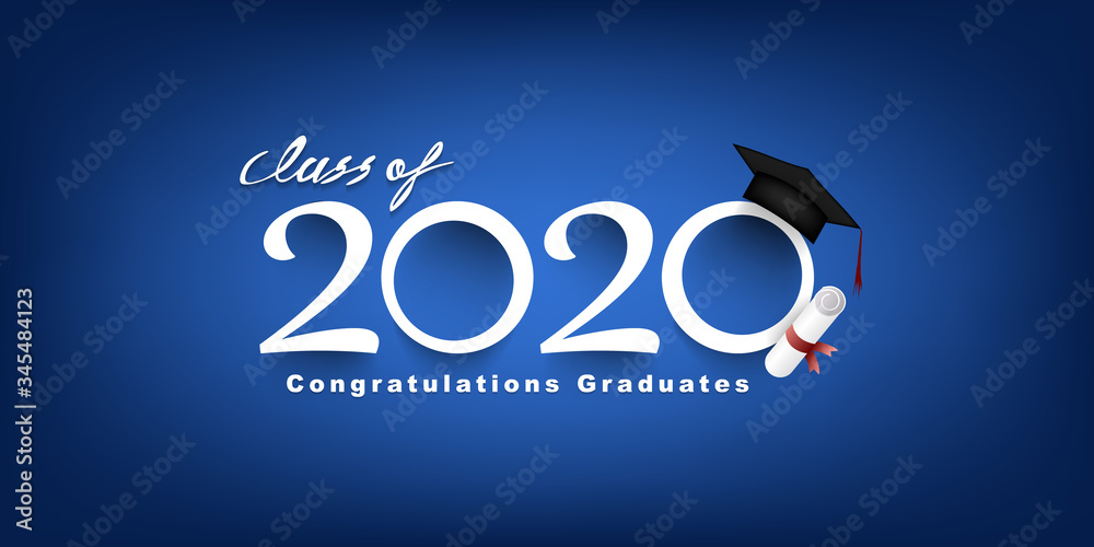 Class of 2020 Vector text for graduation design, congratulation event ...