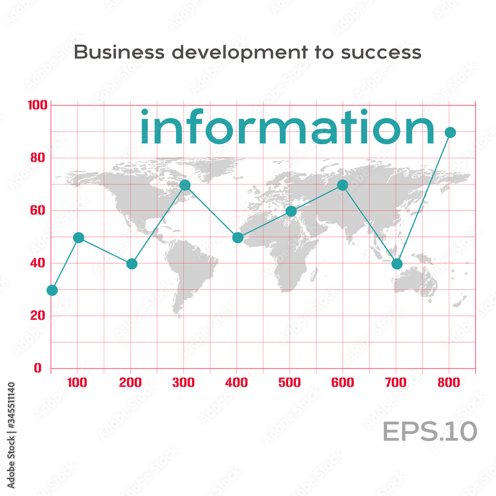 Information line graph on the statistics table. Statistics graph on the ...