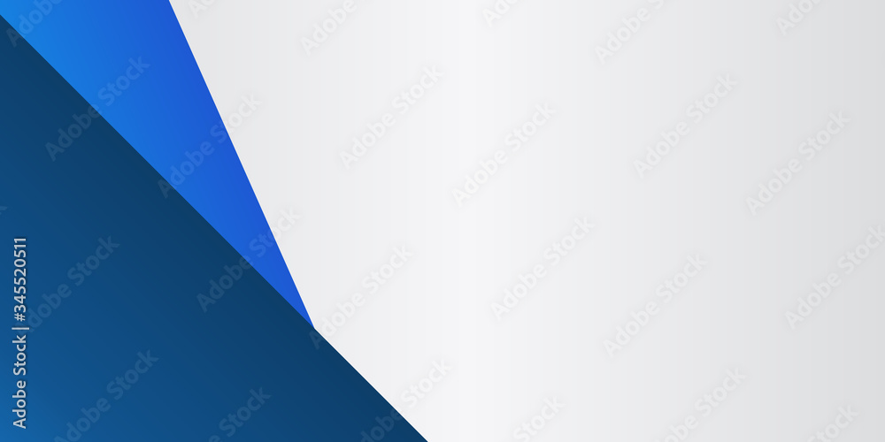 Modern simple blue white 3D background for presentation design. Vector ...