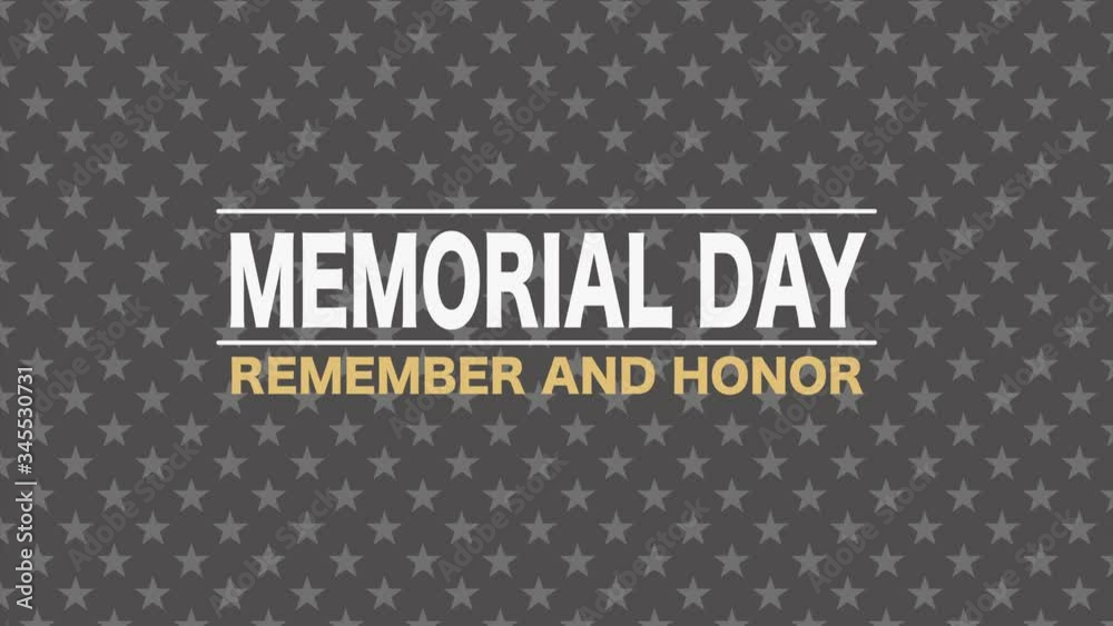 Memorial Day, remember and honor animation on Stock Video | Adobe Stock