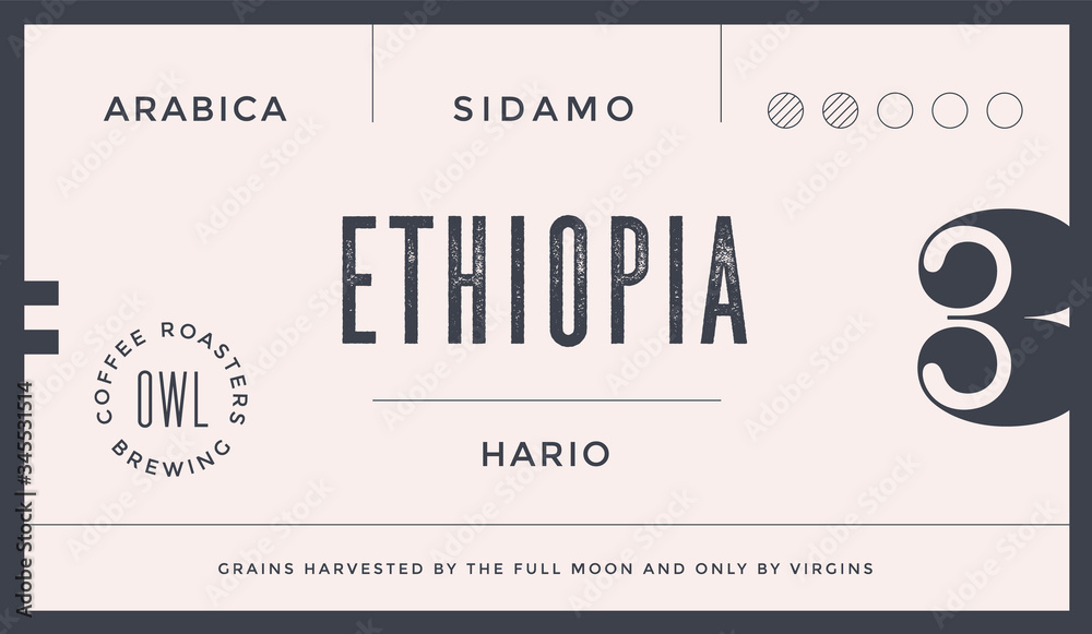 Minimal Label. Typographic modern vintage label, tag, sticker for ...