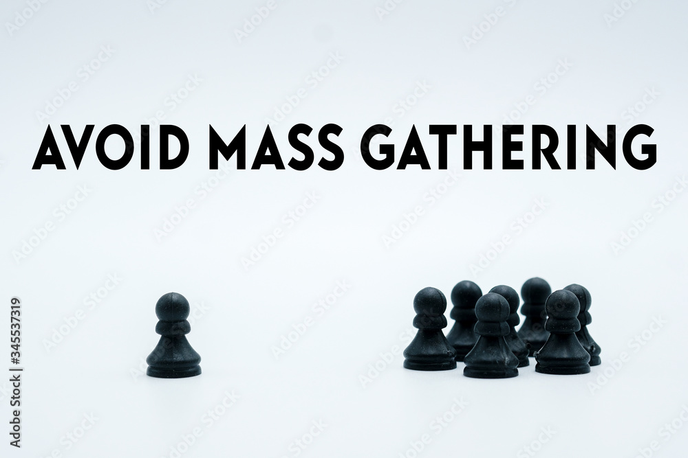 Covid19 pandemic, conceptual shoot avoid crowd gathering using chess ...