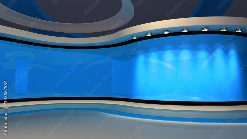 Blue Studio. Blue backdrop. News studio. The perfect backdrop for any ...