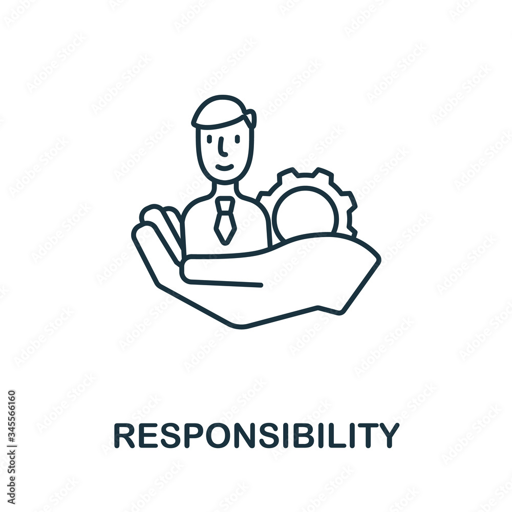 Responsibility icon from personality collection. Simple line ...