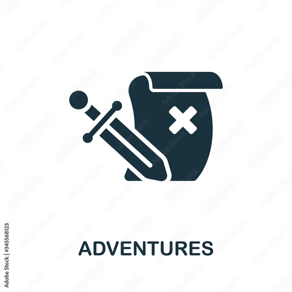 Adventures icon from video games collection. Simple line Adventures ...
