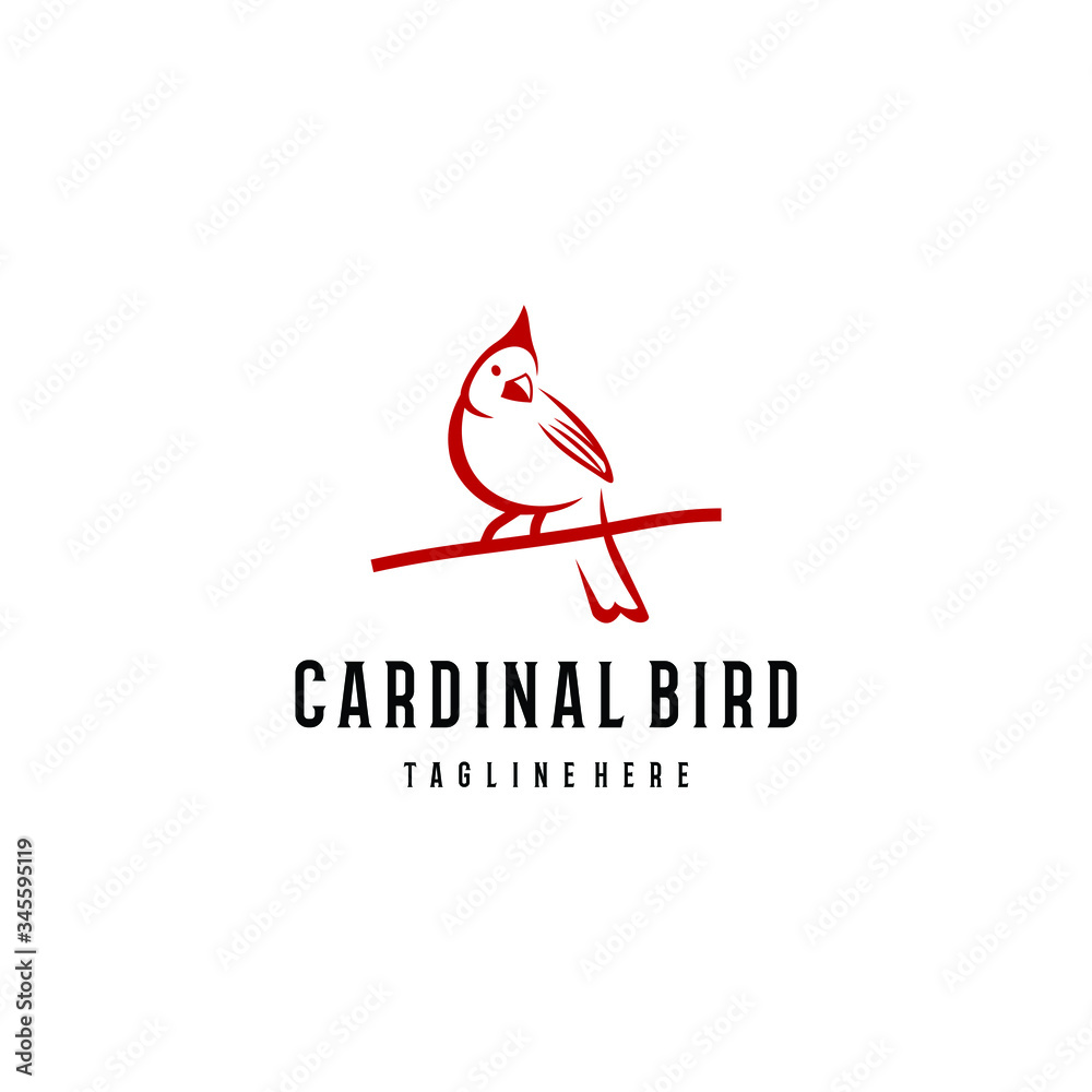 Cardinal bird logo design. Awesome modern cardinal bird logo. A ...