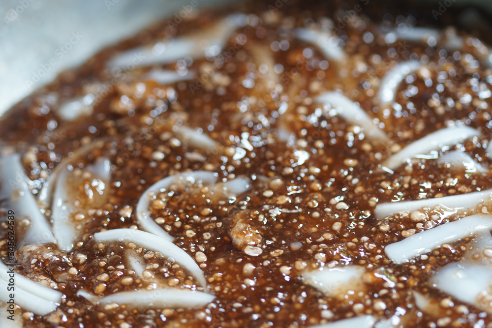 Foto de Tapioca pearls form sago tree. Still life photography of Thai ...