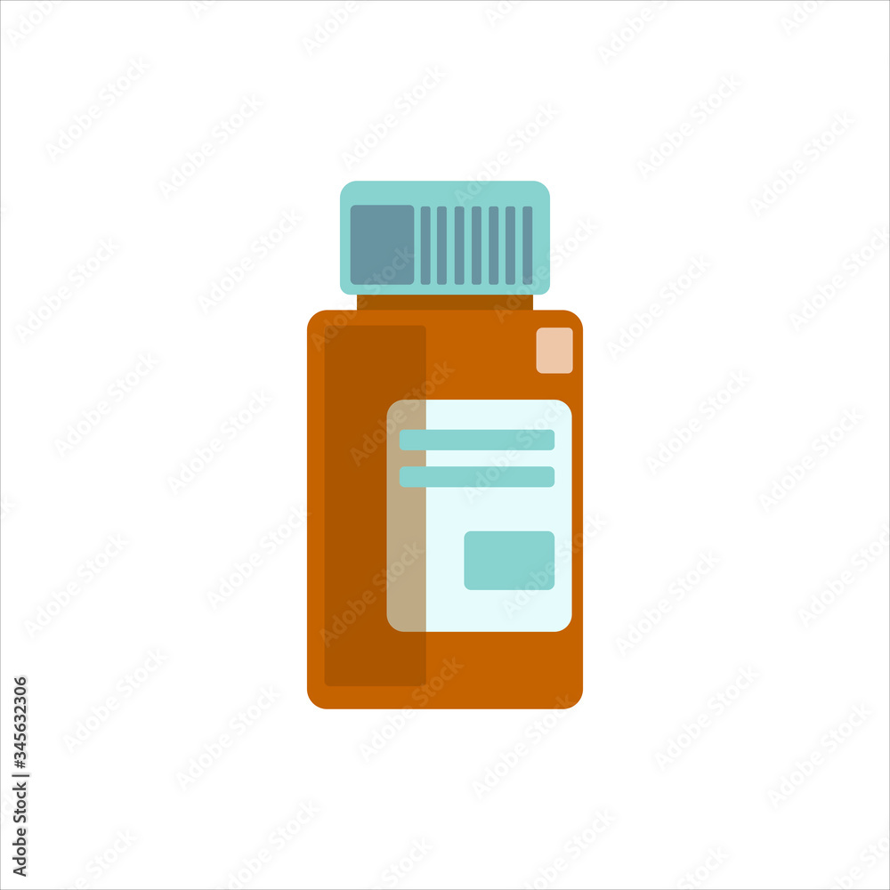 Medical brown pill container. Vitamins in a bottle. Medicine package ...