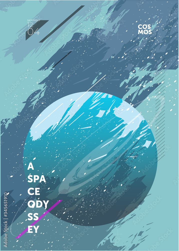 Vector illustration of space and planets. Background image for the ...