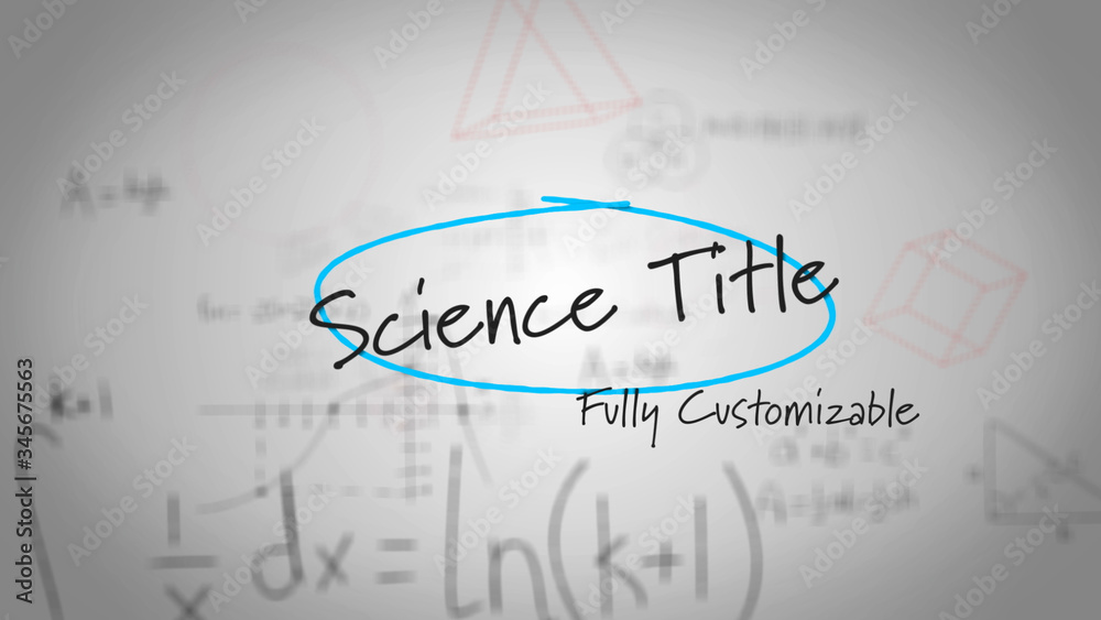 Hand Drawn Science Titles Stock Template | Adobe Stock