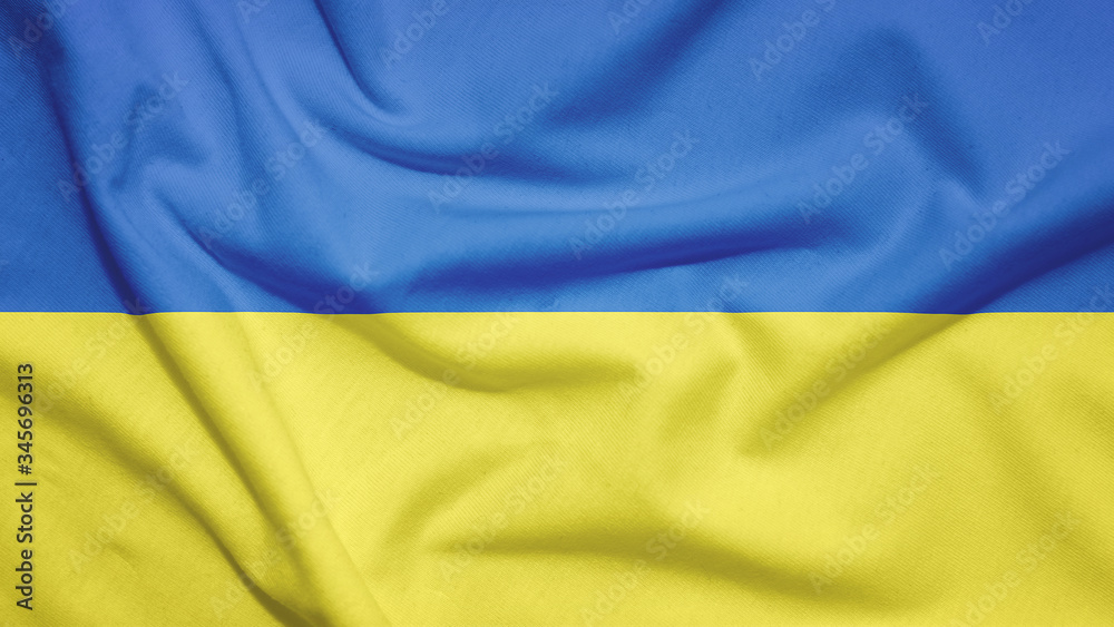 Ukraine flag with fabric texture Stock Photo | Adobe Stock