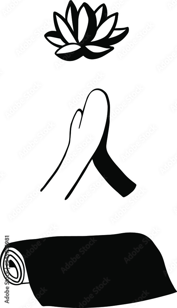 Vecteur Stock Linear namaste icon from India and holi outline ...