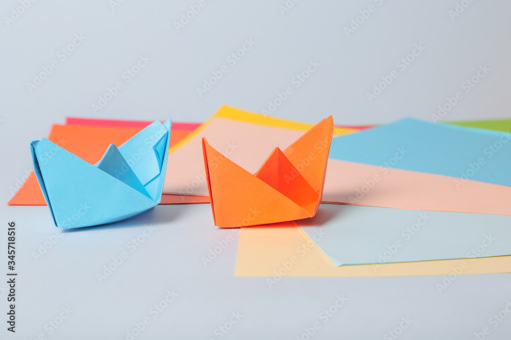 Step by step photo instruction. How to make origami paper boat. DIY for ...