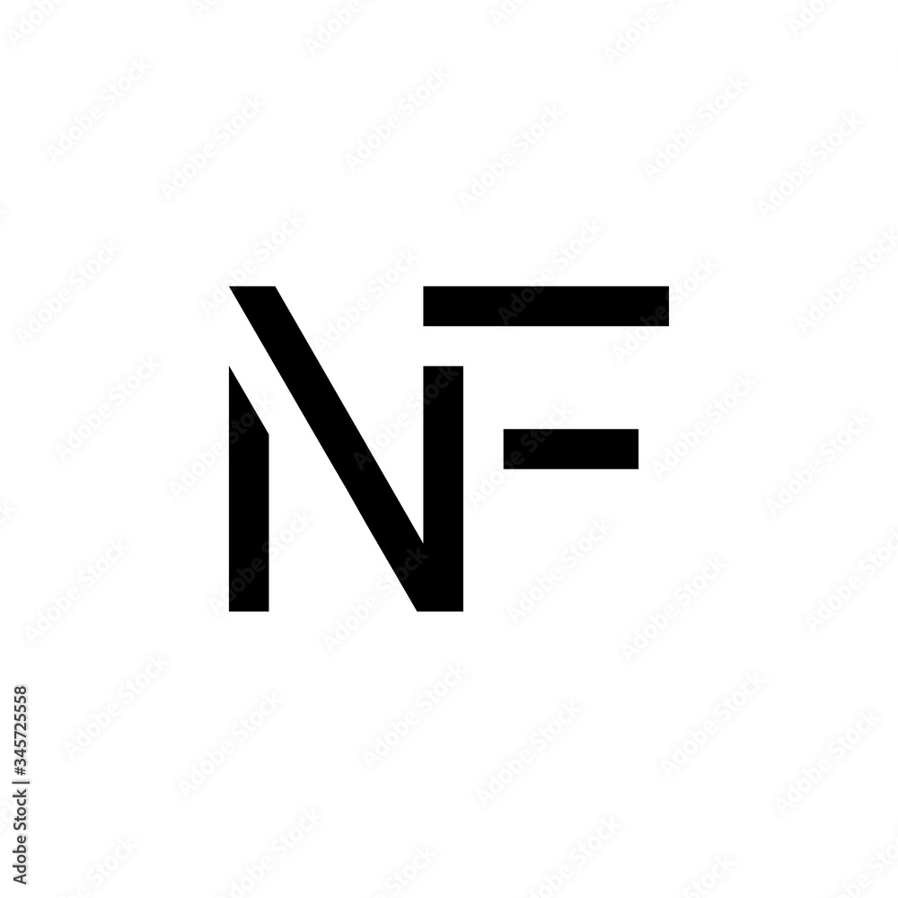 Initial Letter NF Logo Design Vector Template. Creative Abstract NF ...