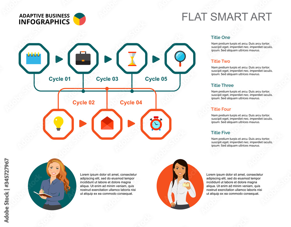 Process chart. Cycle diagram, flowchart, layout. Creative concept for ...